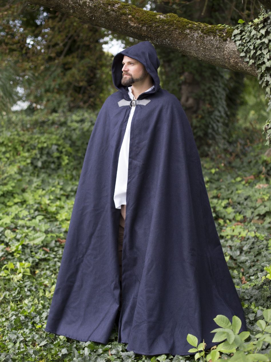 Cape unisexe en laine bleue | La boutique médiévale Cape unisexe en laine bleue | La boutique médiévale